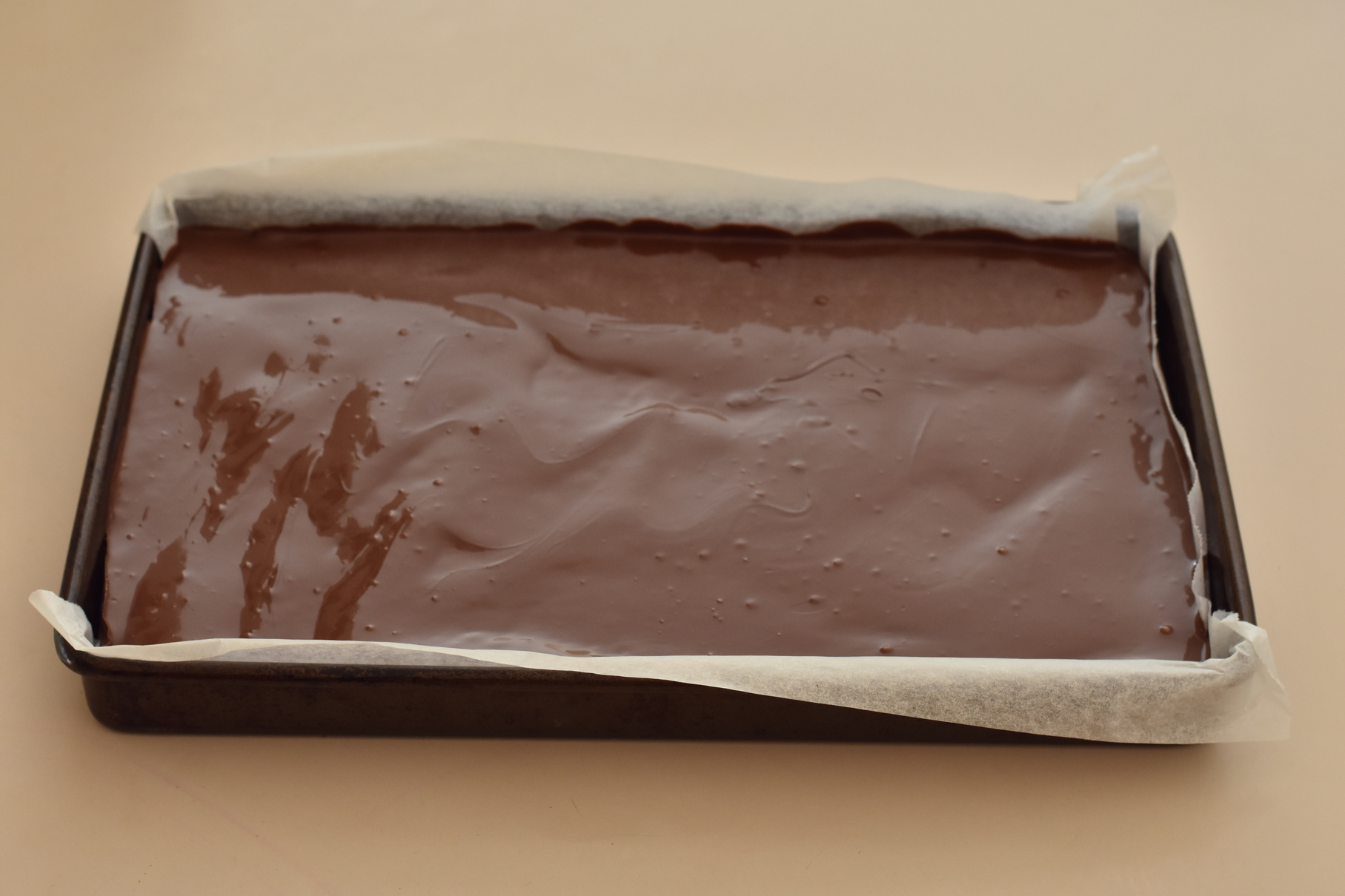 Caramel Slice with Marbled Chocolate Topping - Baking Envy