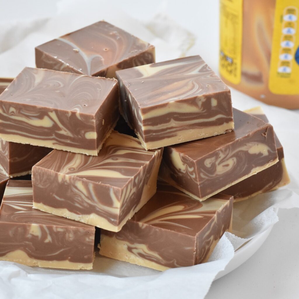 Peanut Butter Swirl Fudge (Just 3 Ingredients!) - Baking Envy