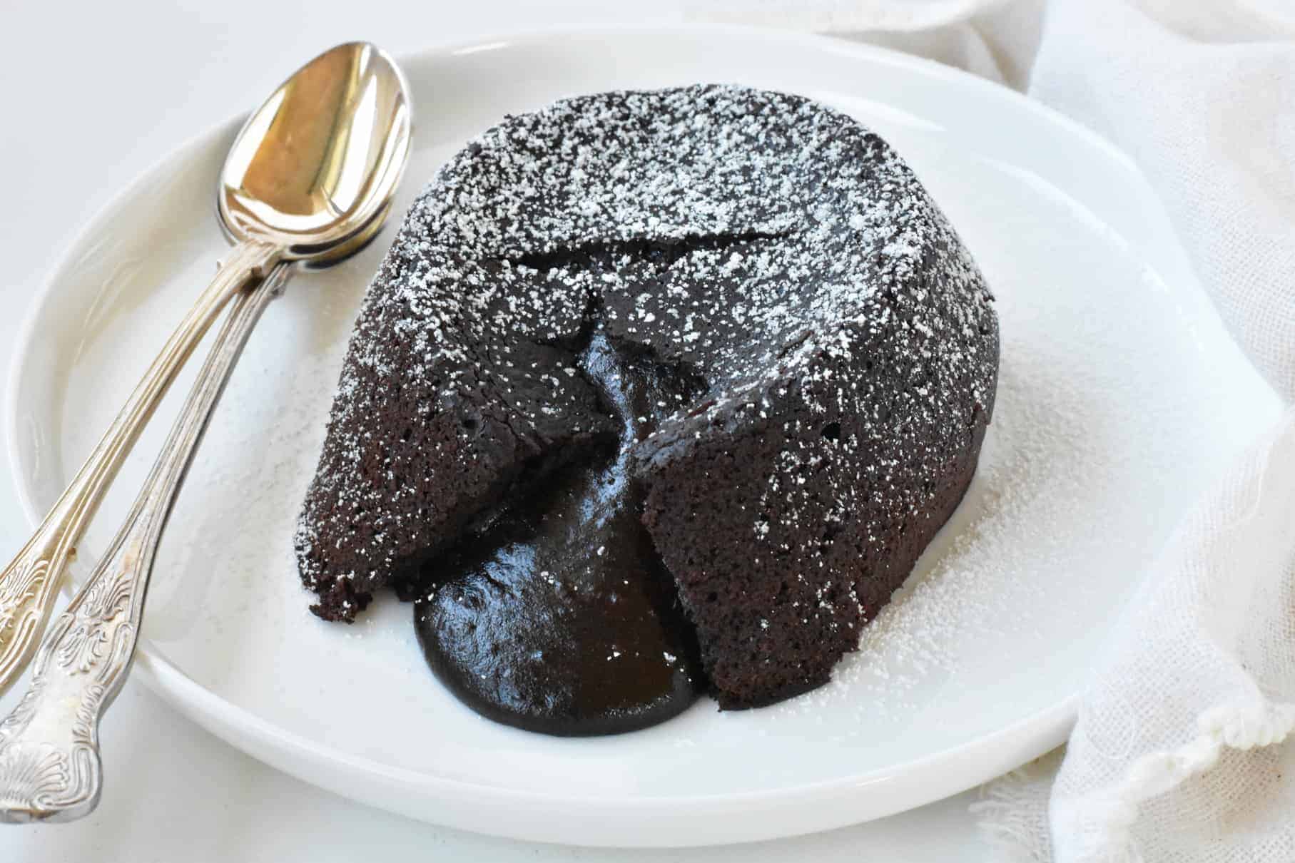 The Easiest Chocolate Lava Cake Ever (No Eggs!) - Baking Envy