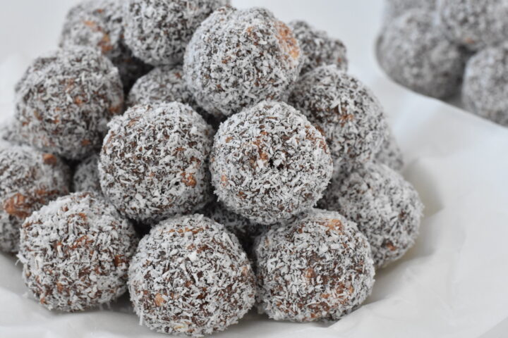 Chocolate Coconut "Rum" Balls - Baking Envy