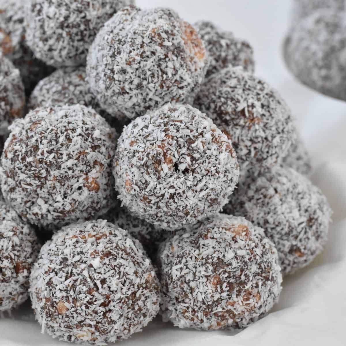 Chocolate Coconut "Rum" Balls - Baking Envy